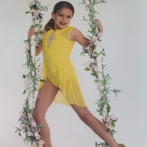Weissman | Costumes | Weissman Dance Costume Yellow Ic 78 Lyrical ...